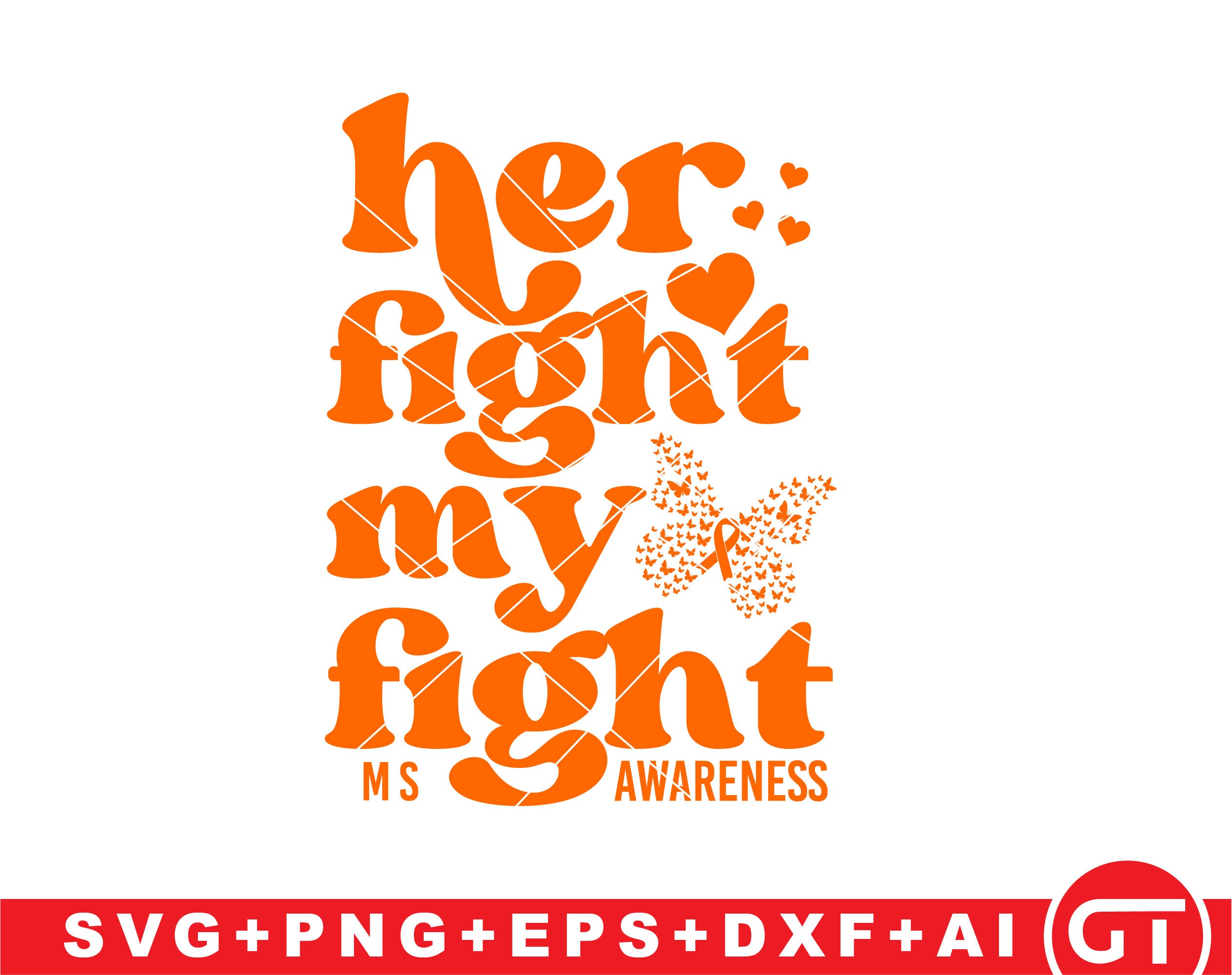 Multiple Sclerosis Her Fight is My Fight SVG Ms Awareness - Etsy