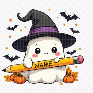 Retro Teacher Ghost Halloween SVG PNG, Spooky Teacher Svg File Shirt ...