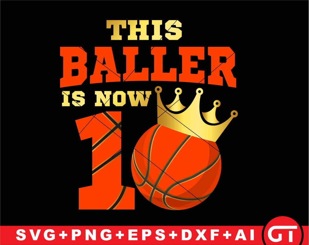 Basketball 10th Birthday Svg Shirt Girl Boy Basketbball 10 Years Old ...