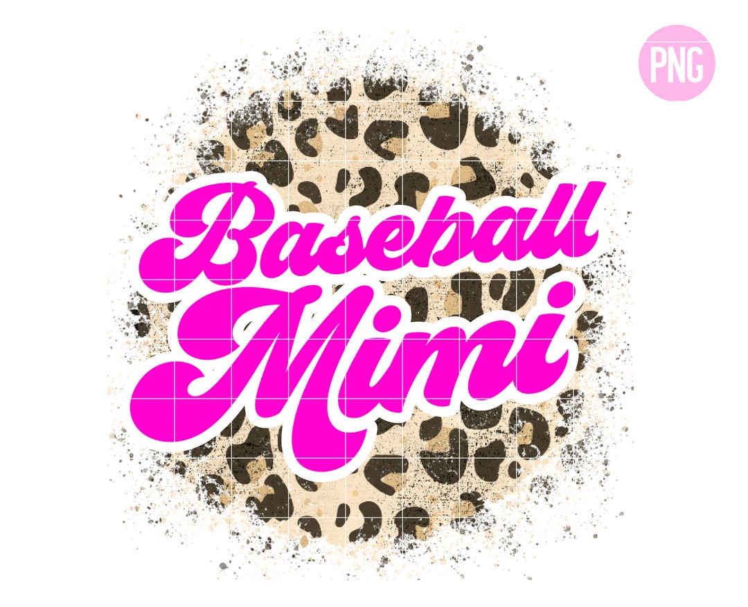 Baseball Mimi PNG I, Leopard Baseball Pink Design, Sublimation Baseball ...