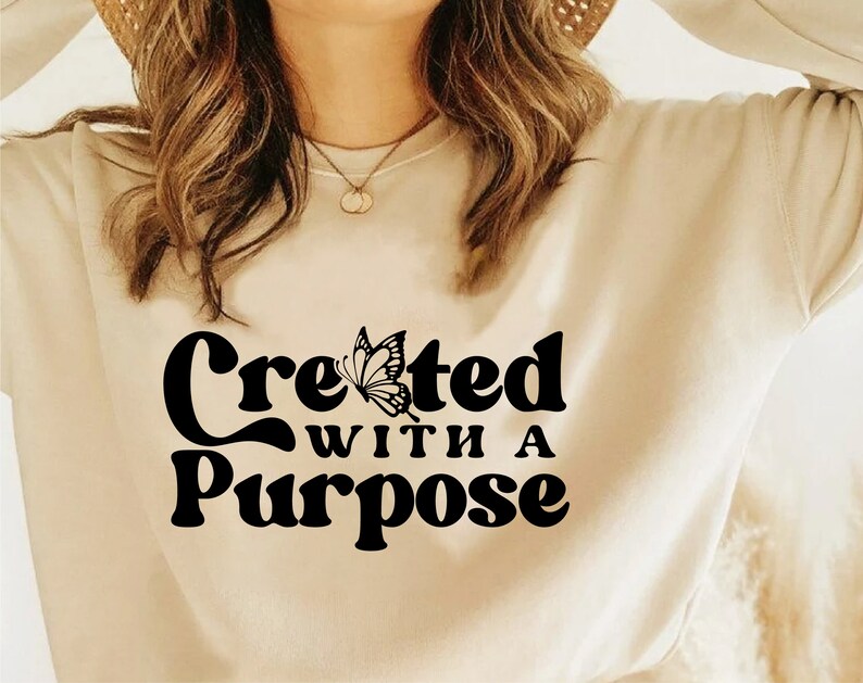 Created With A Purpose Svg Faith Svg Christian Svg - Etsy