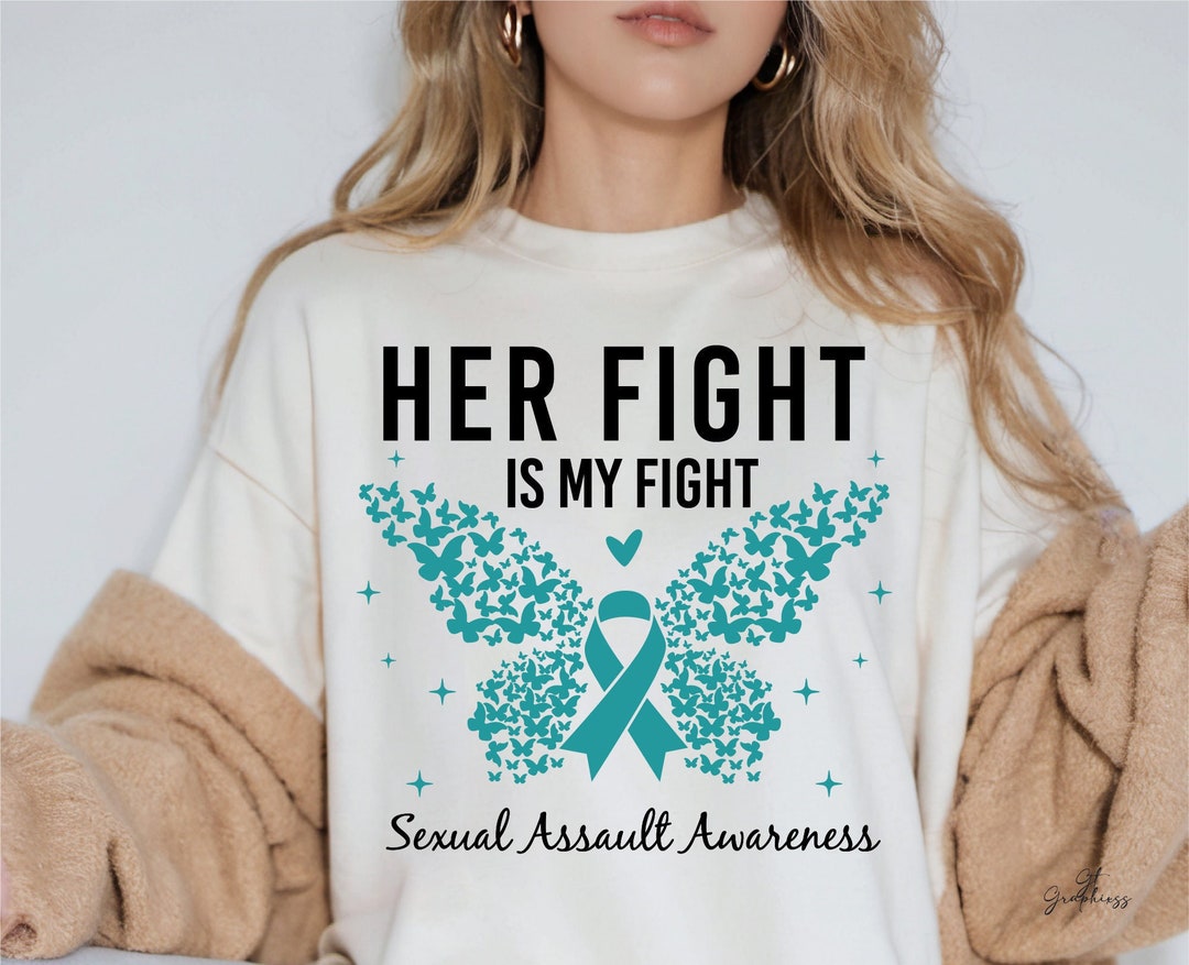 Sexual Assault Awareness Month SVG PNG, I Wear Teal Ribbon Support Svg ...
