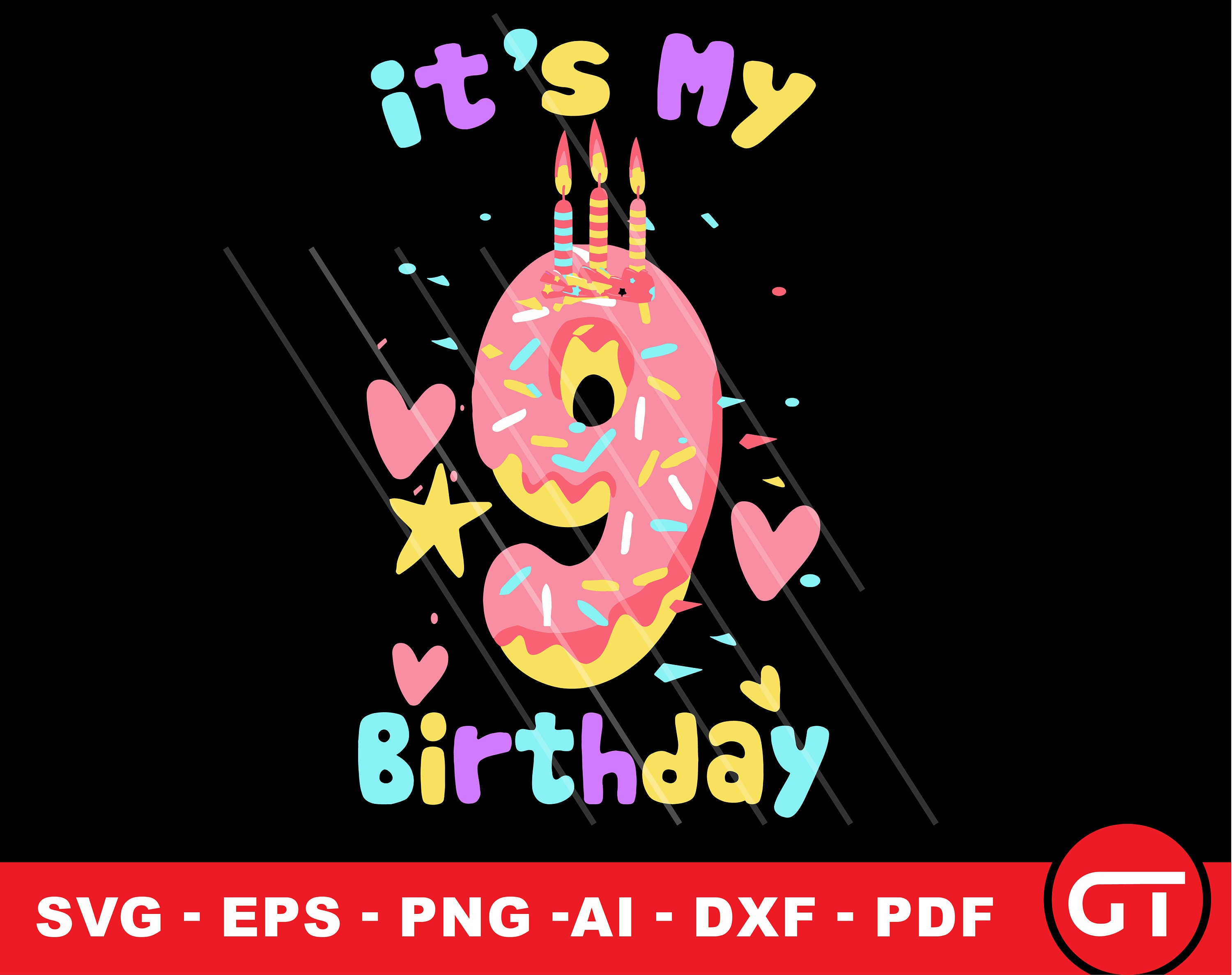 9th Birthday Svg Boy and Girl Ninth Birthday Girl Svg - Etsy