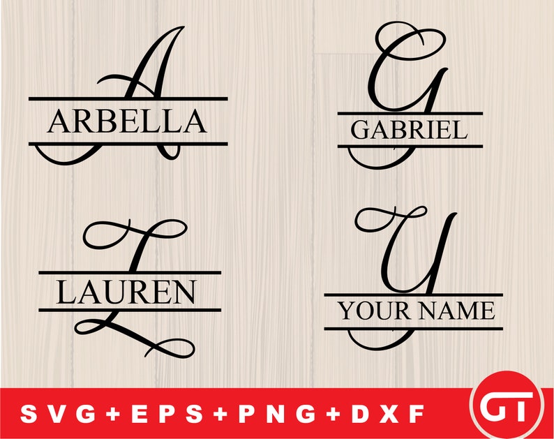 Split Monogram Alphabet SVG Cut File for Cricut Split Letter - Etsy