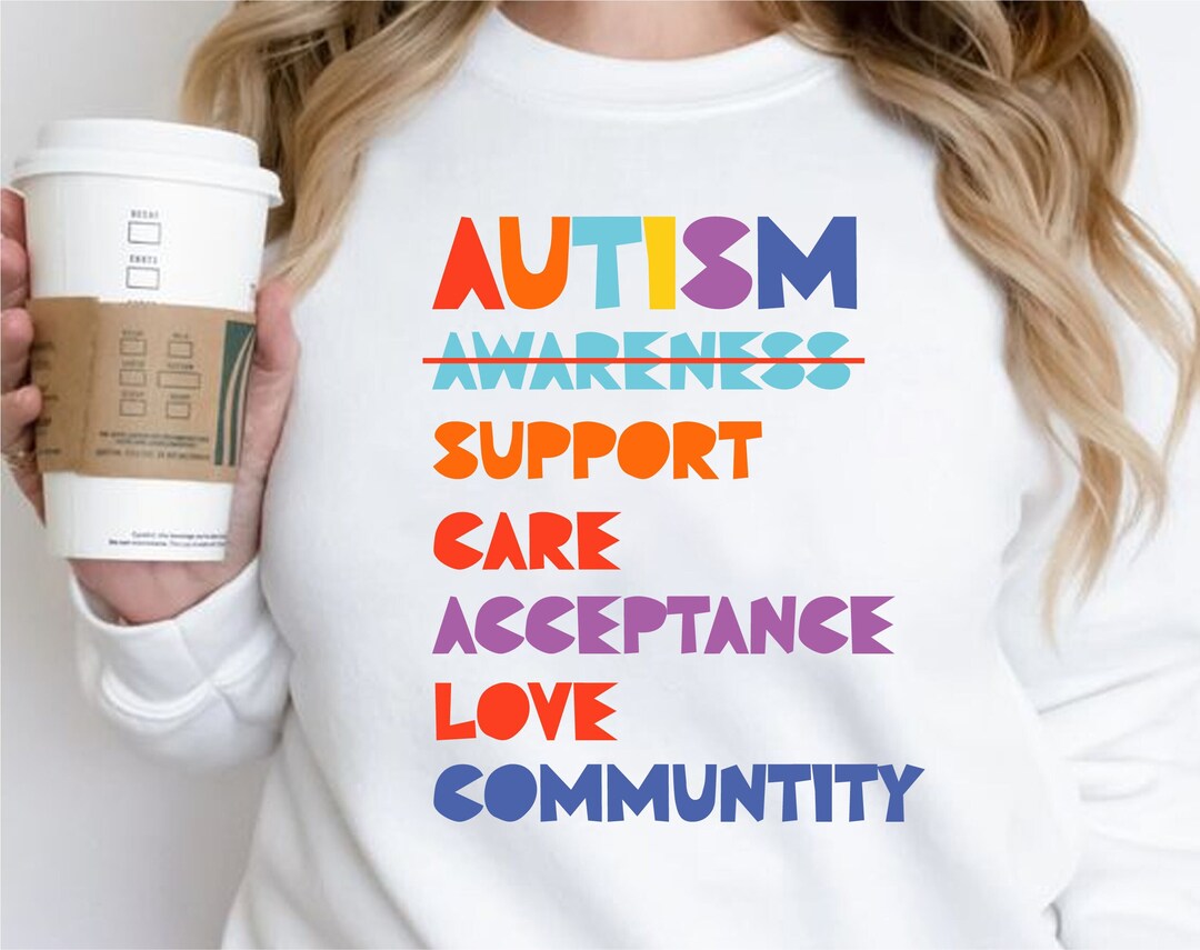 Autism Awareness Svg Support Care Acceptance Love Community - Etsy