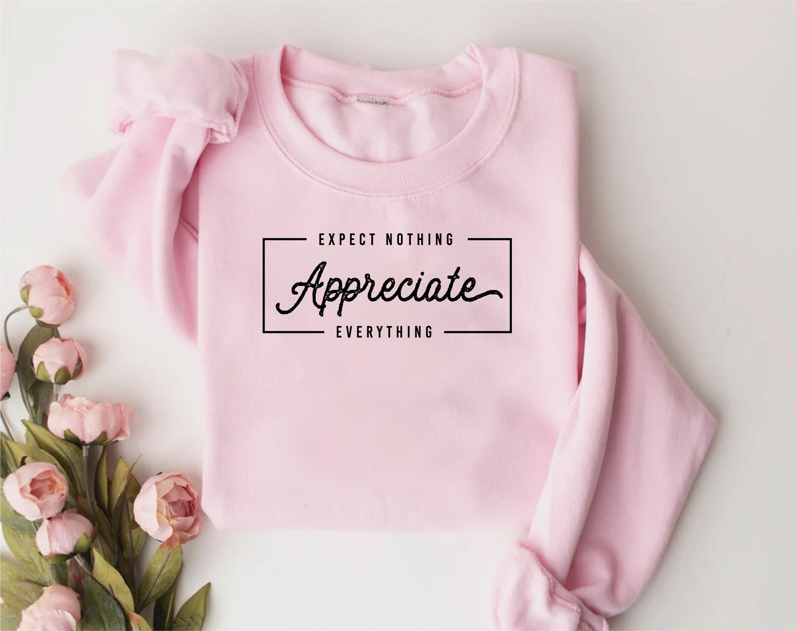 Expect Nothing Appreciate Everything Svg Positive Quotes Svg - Etsy