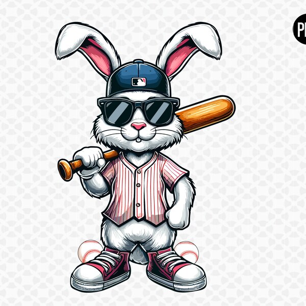 Baseball Bunny Png - Etsy