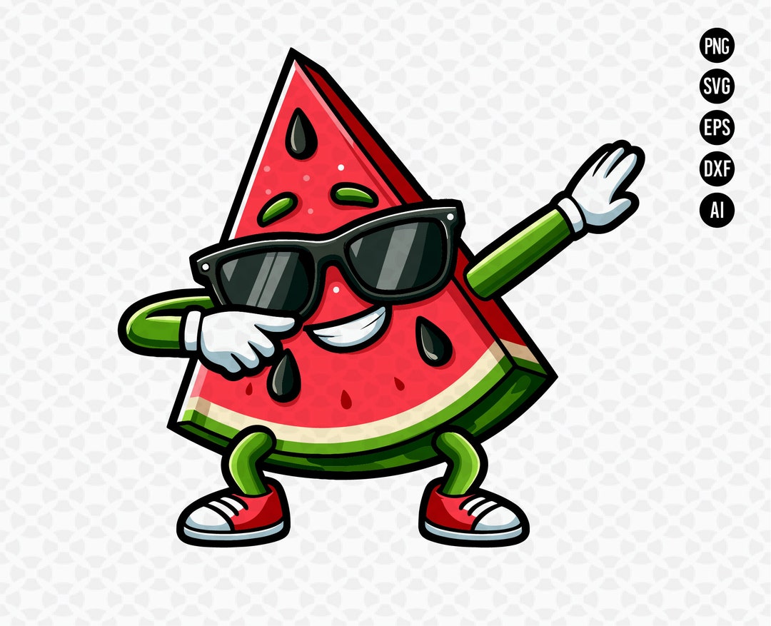 Summer Fruit Melon Lover SVG PNG, Dabbing Watermelon Kawaii Melon Svg ...