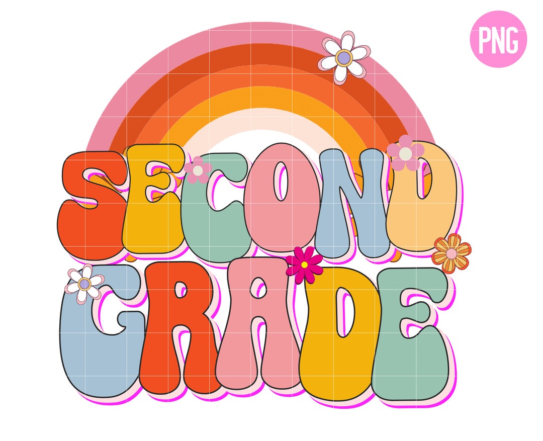 Second Grade Retro Png, 2nd Grade Teacher PNG, Back to School, Student ...