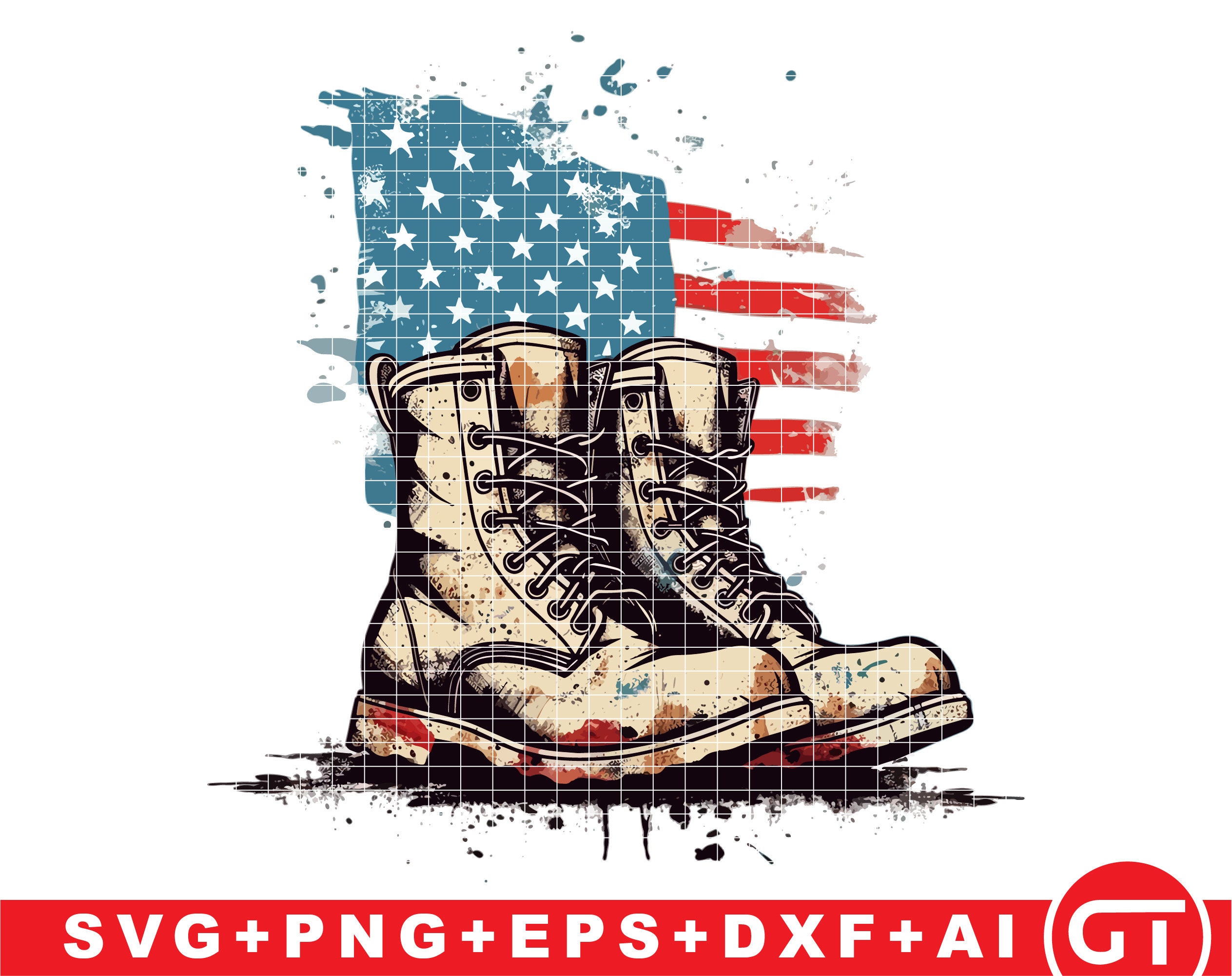 Vintage Soldier Boots Svg Combat Boots Patriotic Svg File - Etsy