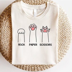 Rock Paper Scissors Cat Svg Hand Game Cute Pink Paw Funny Cat Lovers ...