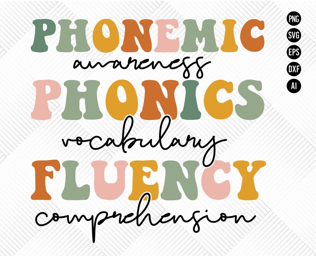 Phonemic Awareness SVG Phonics Fluency Vocabulary Comprehension Svg ...