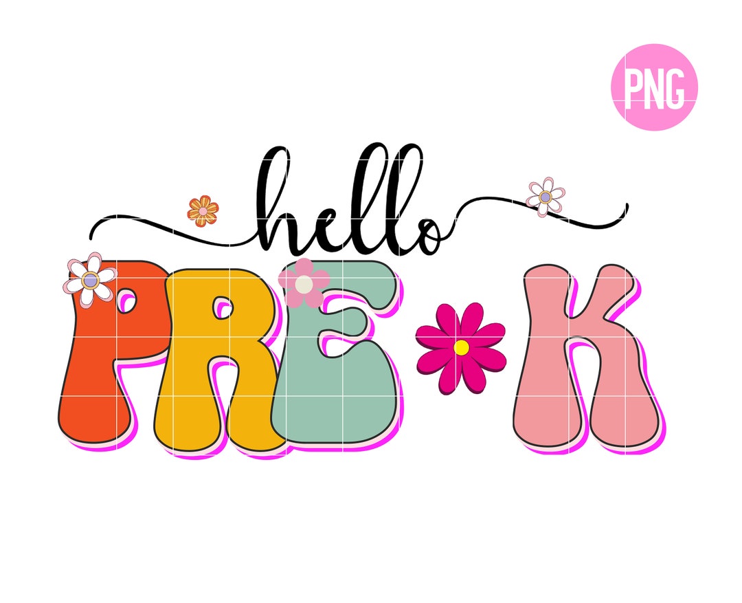 Hello Pre-k Grade Png Preschool Grade Teacher PNG Back to - Etsy