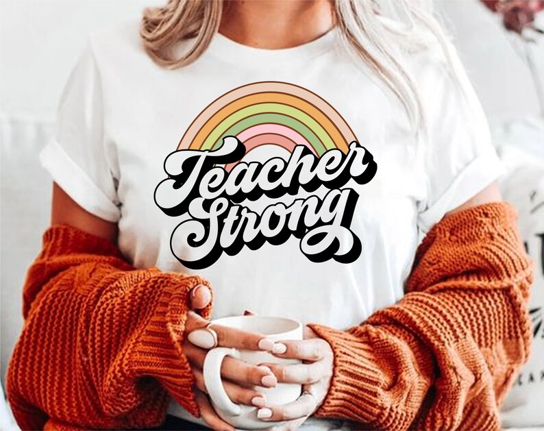 Teacher Strong Svg Png Teacher Quotes Shirt Gift Idea for - Etsy