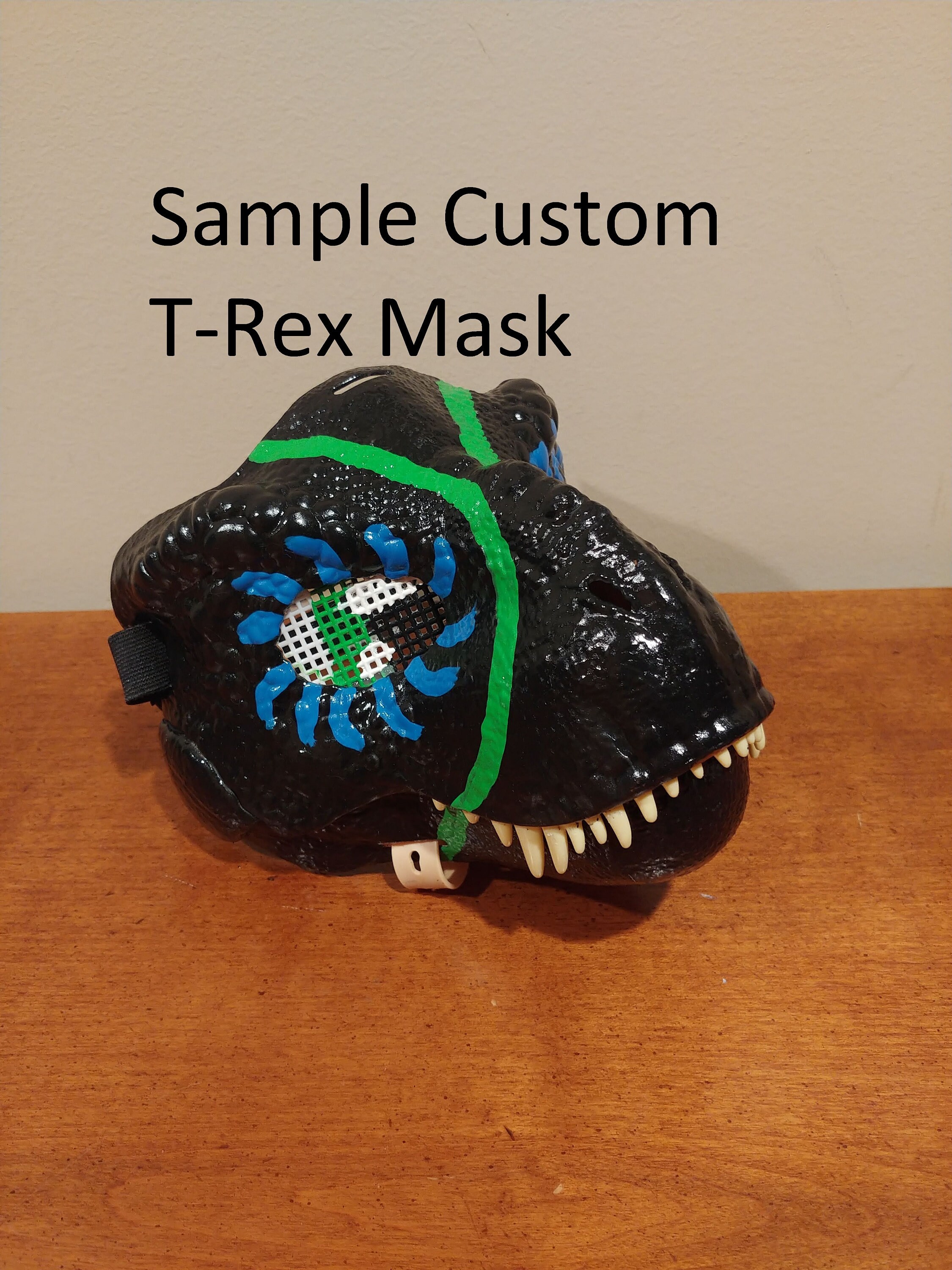 Custom Painted T-rex Dino Mask Commission: You Provide the Design or ...
