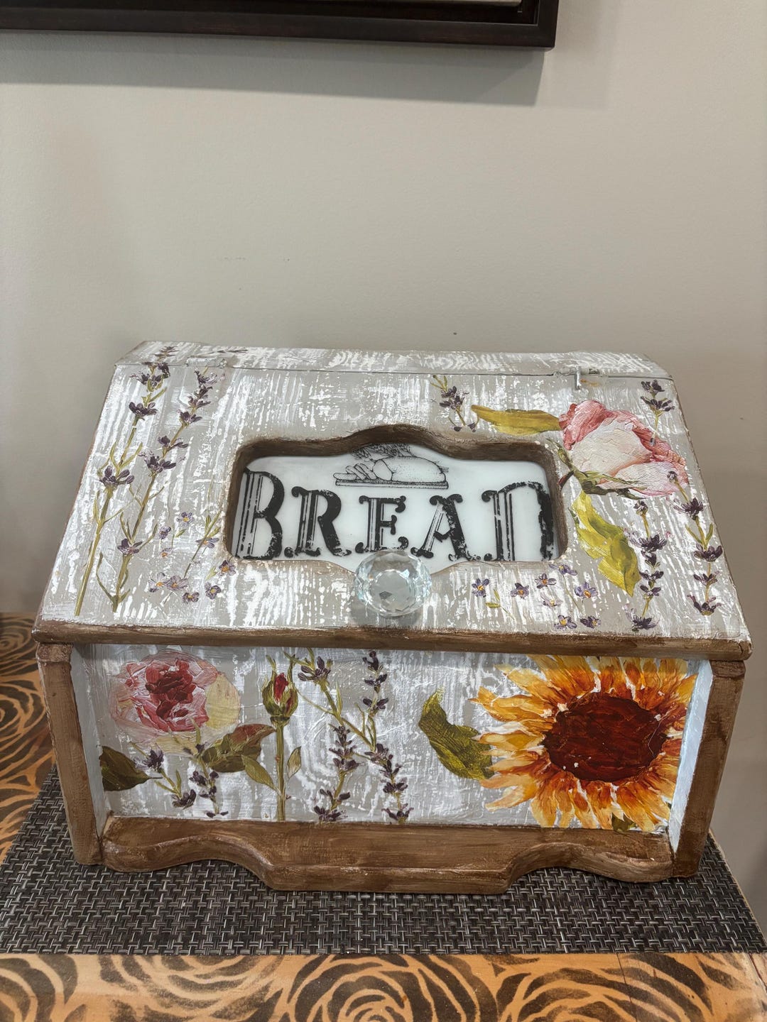Sunflower/rose Bread Box - Etsy