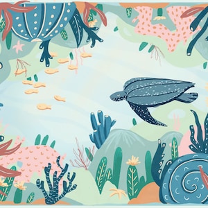 Sea Turtle Print | Under the Sea | Ocean Life Wall Art | Animal Nursery ...