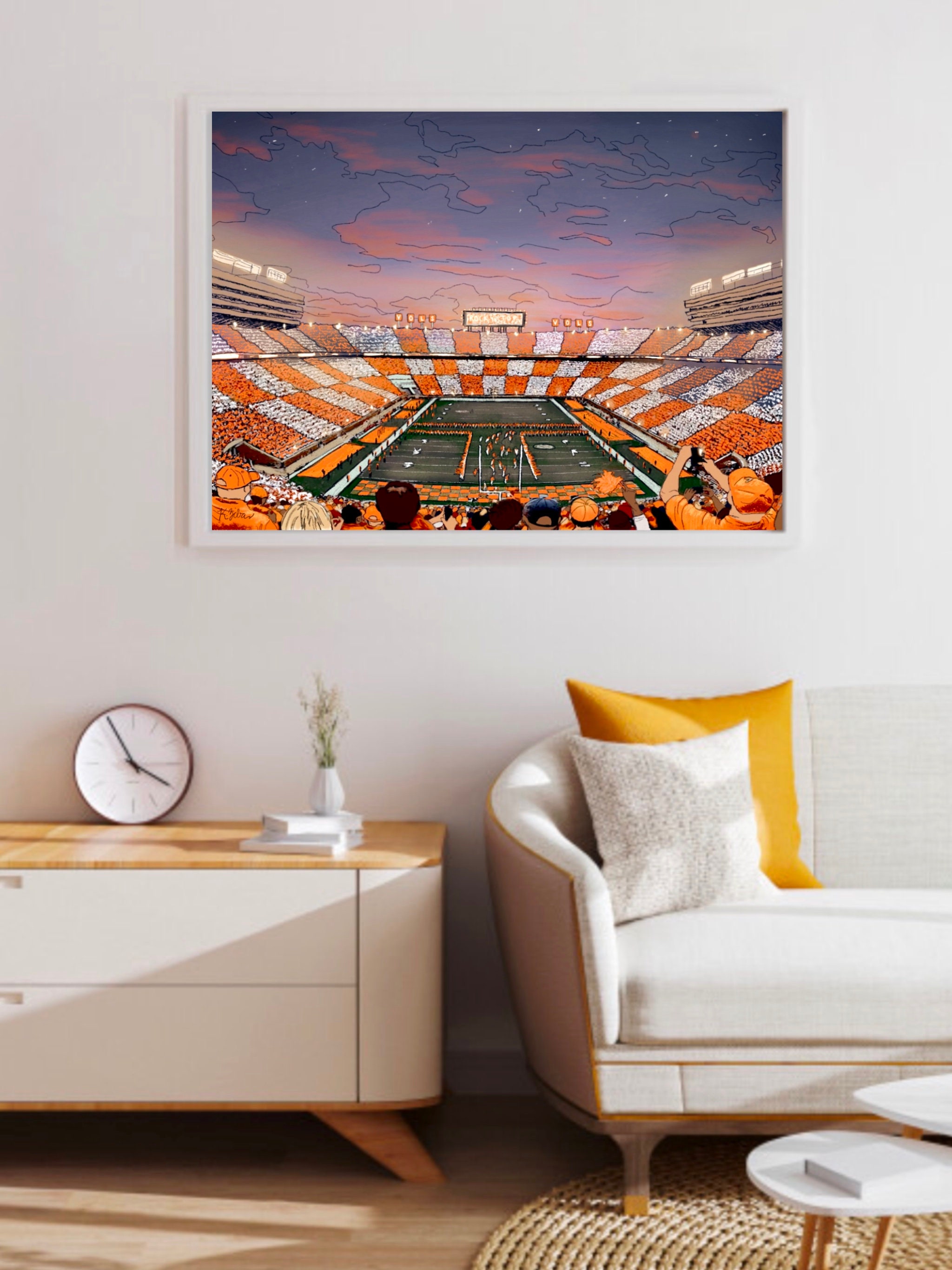 Neyland Stadium Poster With Vols Letters UT Knoxville Football ...