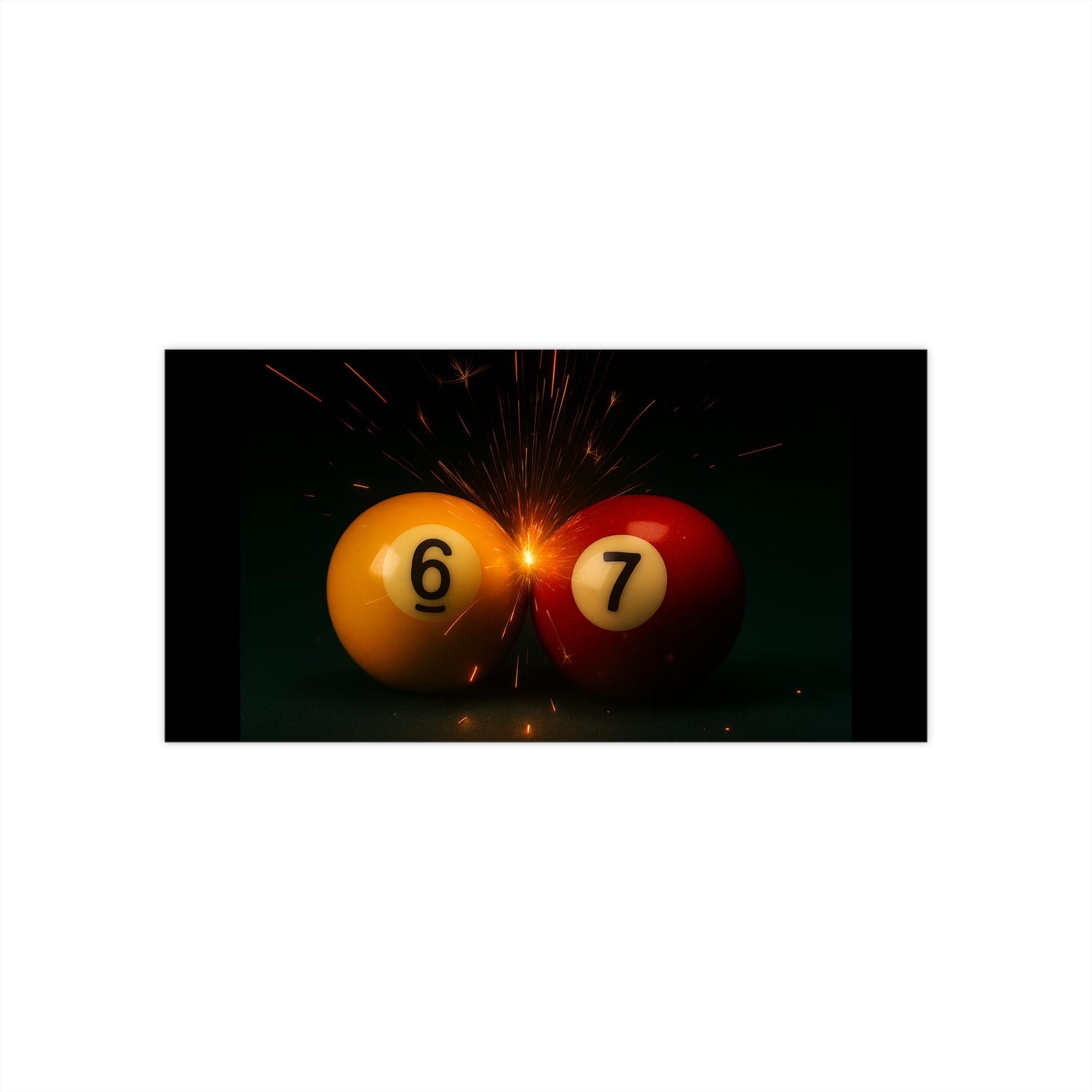 67 Pool Balls With Sparks Bumper Sticker | Pool Table, Billiards Car ...