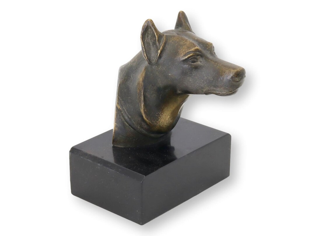 Bronze Doberman Dog Sculpture on Marble - Etsy