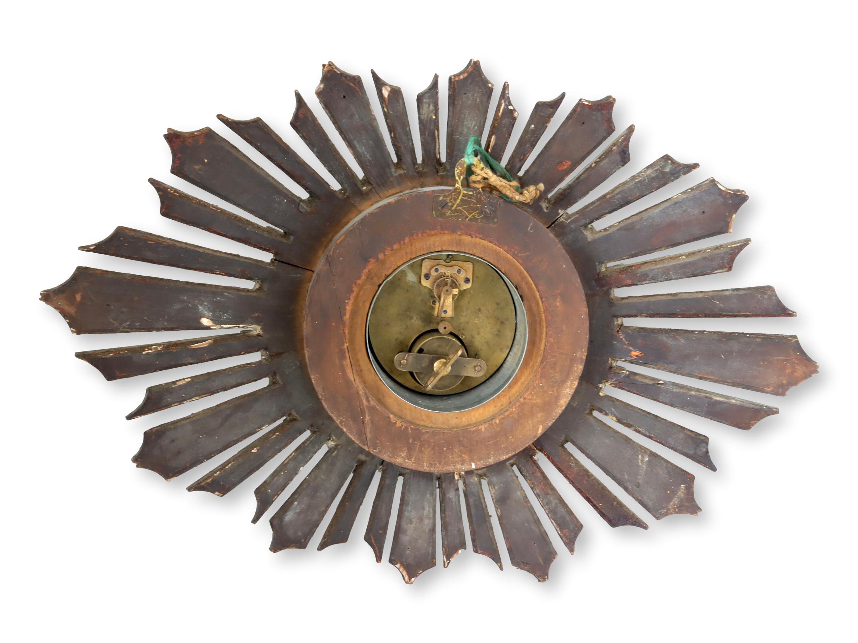 Midcentury French Gilded Starburst Wall Clock - Etsy