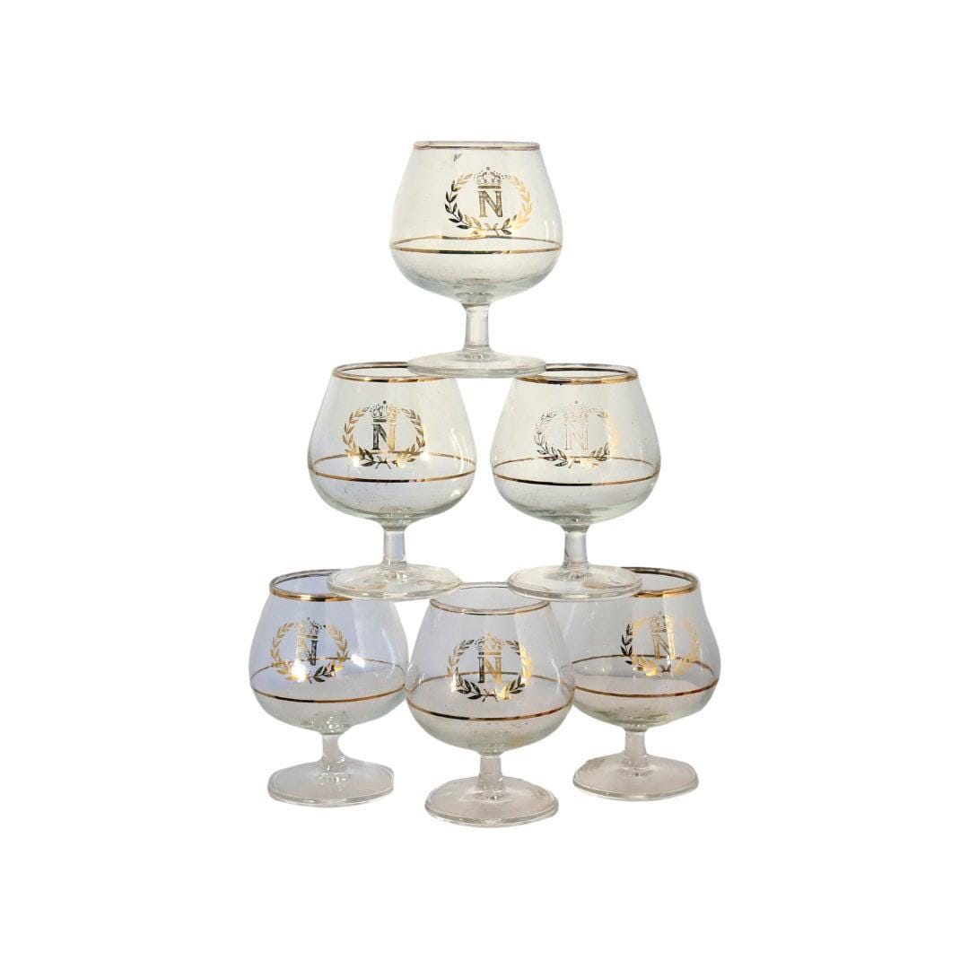 Midcentury Napoleon Cognac / Brandy Glasses, Set of Six - Etsy