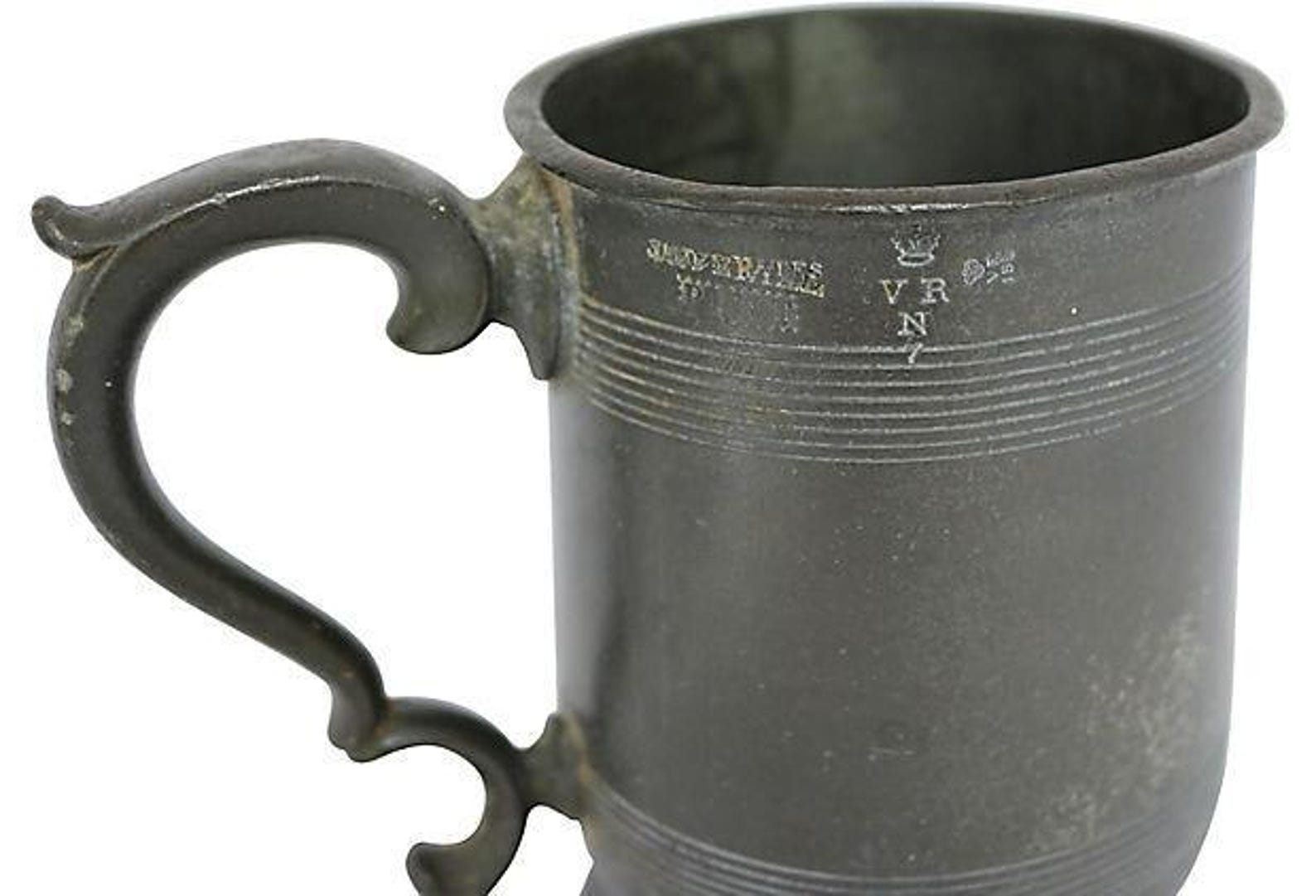 Antique Victorian Pewter Beer Tankard - Etsy