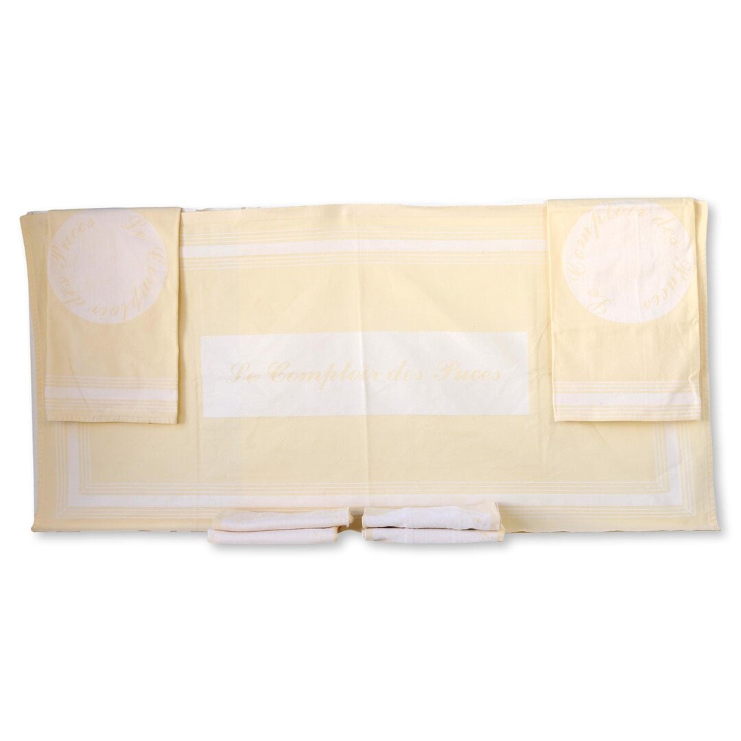 Vintage Paris Flea Market Cafe Table Linens, 7 Pc Set - Old New Stock ...