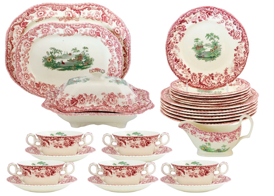 Antique Copeland Spode royal Jasmine Holiday Dinnerware, 21 Pcs - Etsy