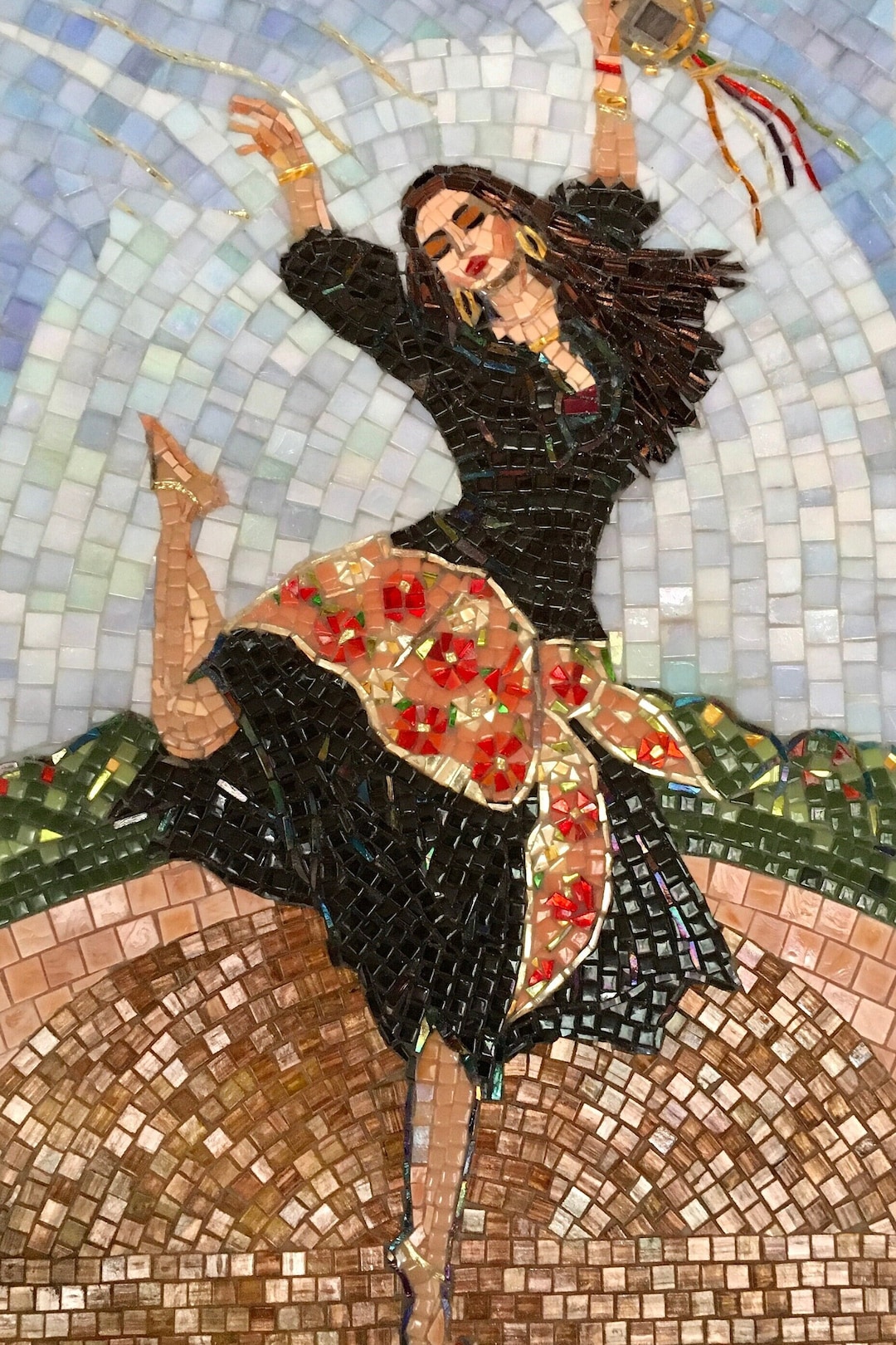 DANCER - Mosaic Wall Art; Wall Art Dance; Picture; Mosakfliesrn Binder ...
