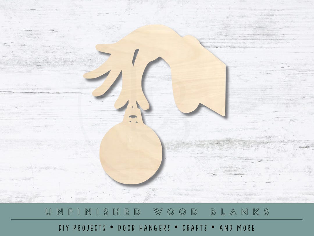 Grinch Hand-christmas Bulb Shape | Multiple Sizes | Laser Cut Shapes ...