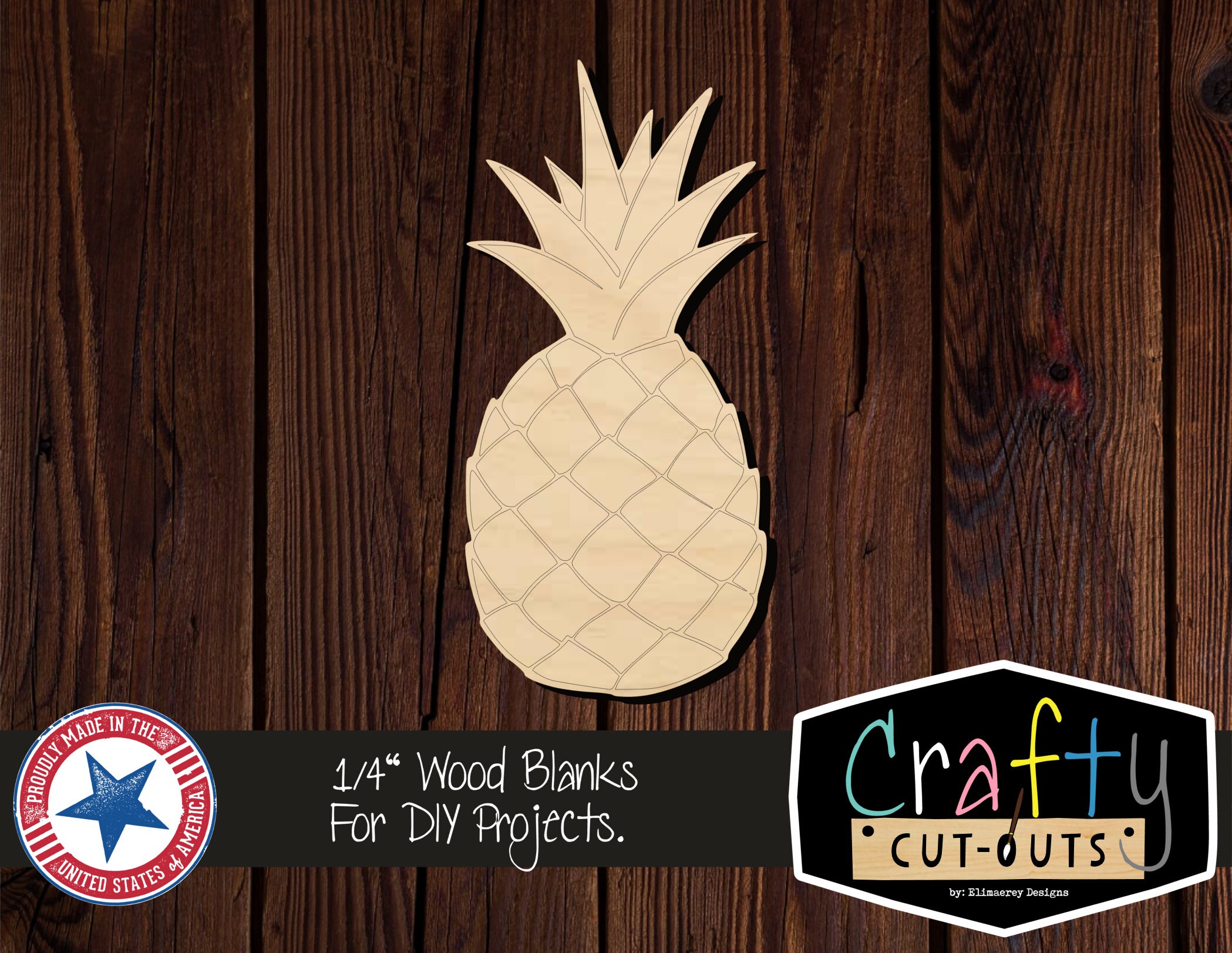 Pineapple Wood Shape | Multiple Sizes | Laser Cut Shapes | Unfinished ...