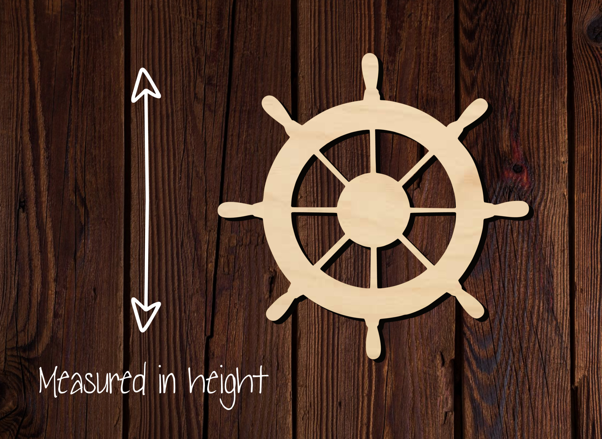 Unfinished Captains Wheel Wood Cutout | Multiple Sizes | Laser Cut ...