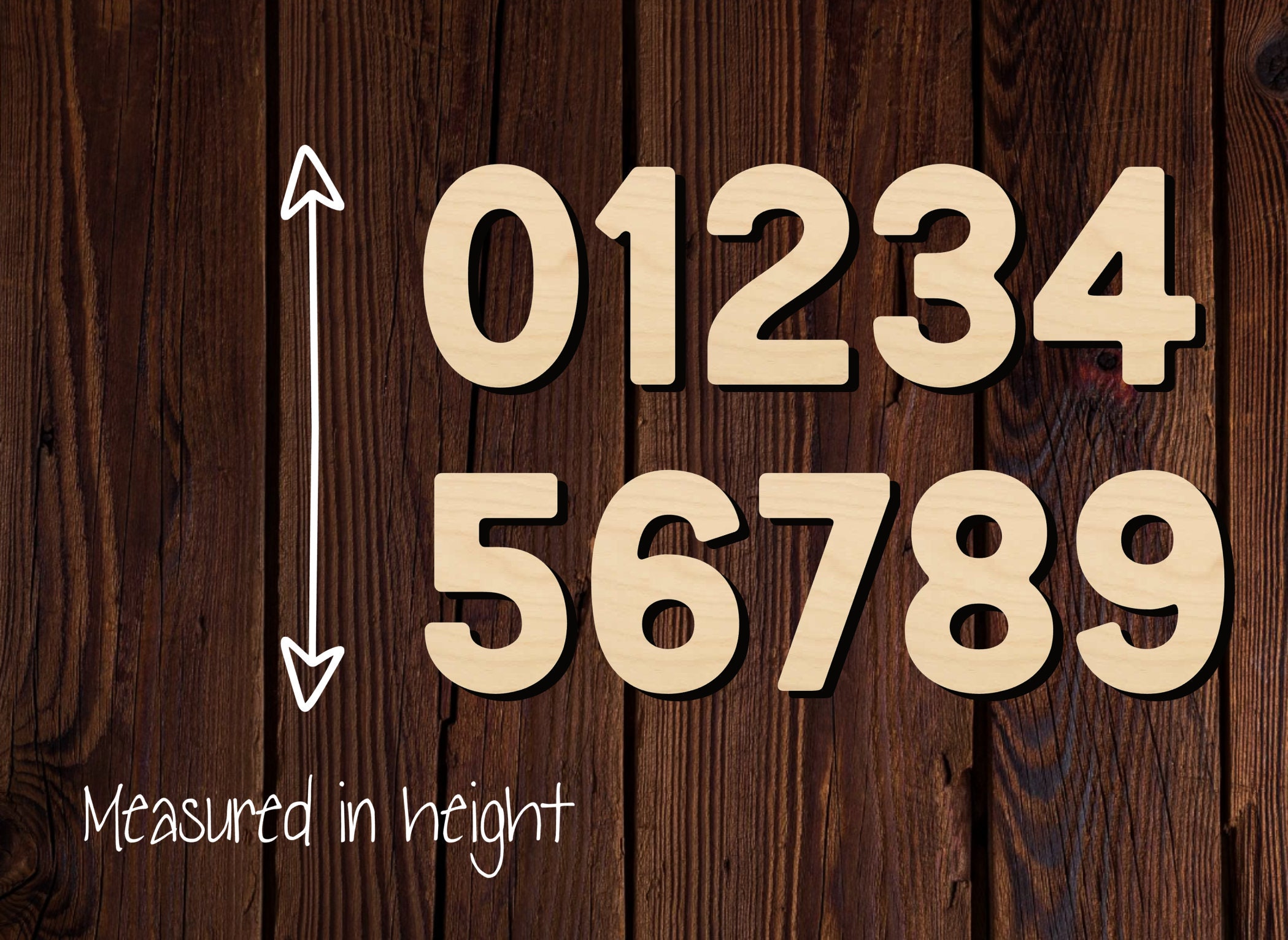 Wood Number Cutouts Wood House Numbers Multiple Sizes - Etsy