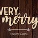 Very Merry Wood Words Wreath Insert Multiple Sizes Laser Cut Shapes ...