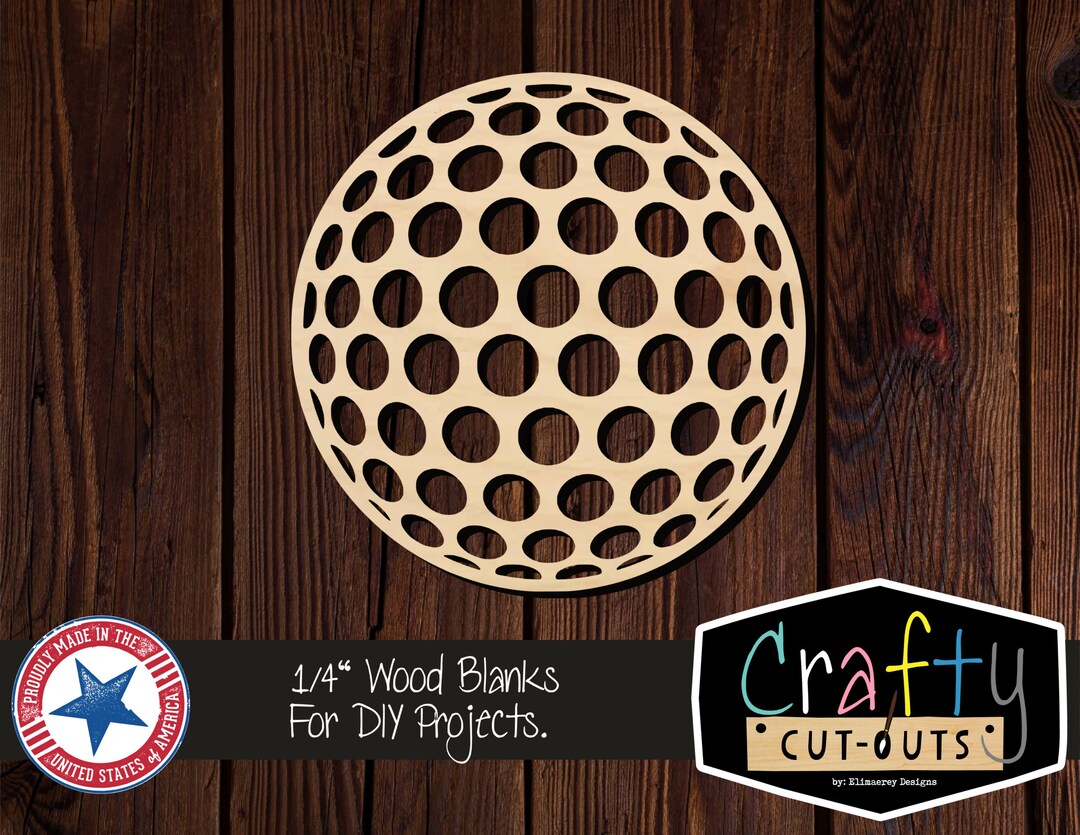Unfinished Golf Ball Wood Cutout | Multiple Sizes | Laser Cut Shapes ...