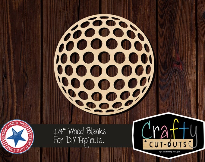 Unfinished Golf Ball Wood Cutout Multiple Sizes Laser Cut Shapes Wood ...