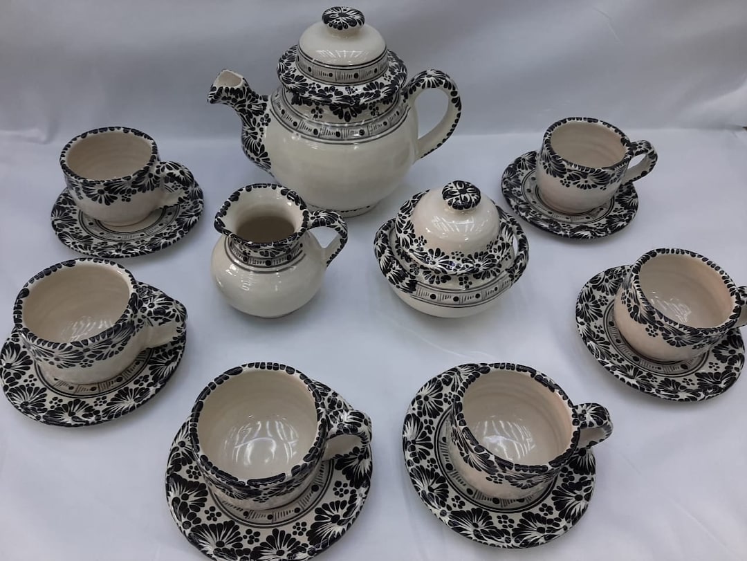 Te Set for 6, Mexican Coffee or Te Set, Christmas Gift Set,home Decor ...