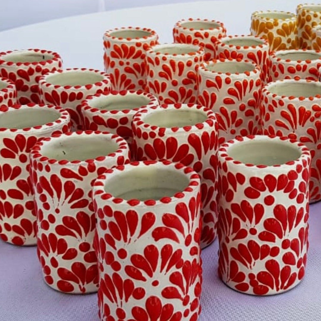 Hand-painted Talavera Shot Glasses | Mexican Ceramic Barware, Puebla ...
