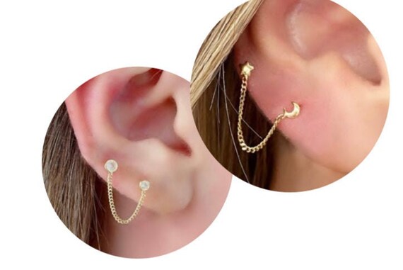 MEXTALGIA 10K Solid Gold Earrings Tiny Gold Studs Gold Earrings for Babies Kids Jewelry Broqueles de 10K Gift for Her