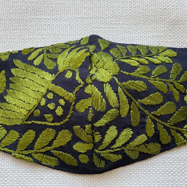 Embroidered Face Mask - Etsy