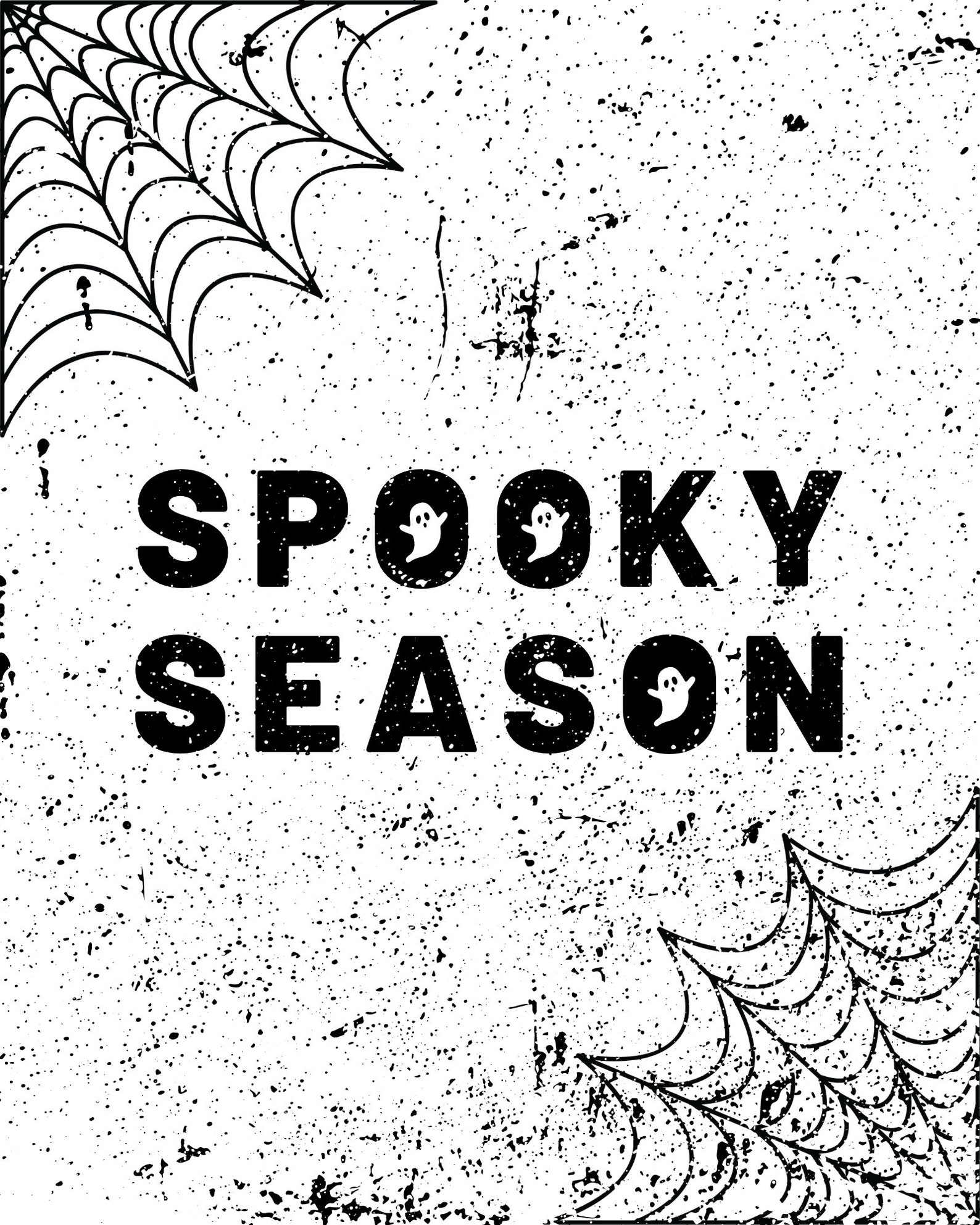 HALLOWEEN DIGITAL PRINT Home Decor Spooky Season 8X10 Spooky Szn White ...