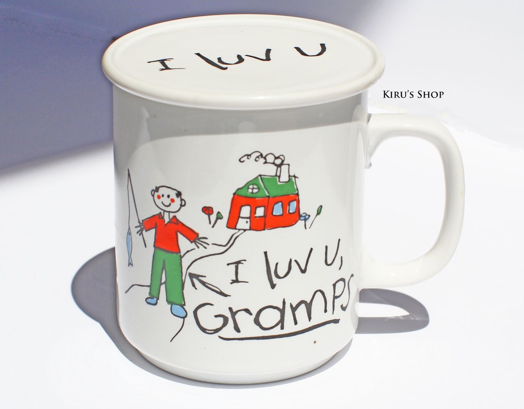 Gramps Coffee Cup, I luv U, Gramps, 8 oz Gramps Coffee Mug, Grandpa ...