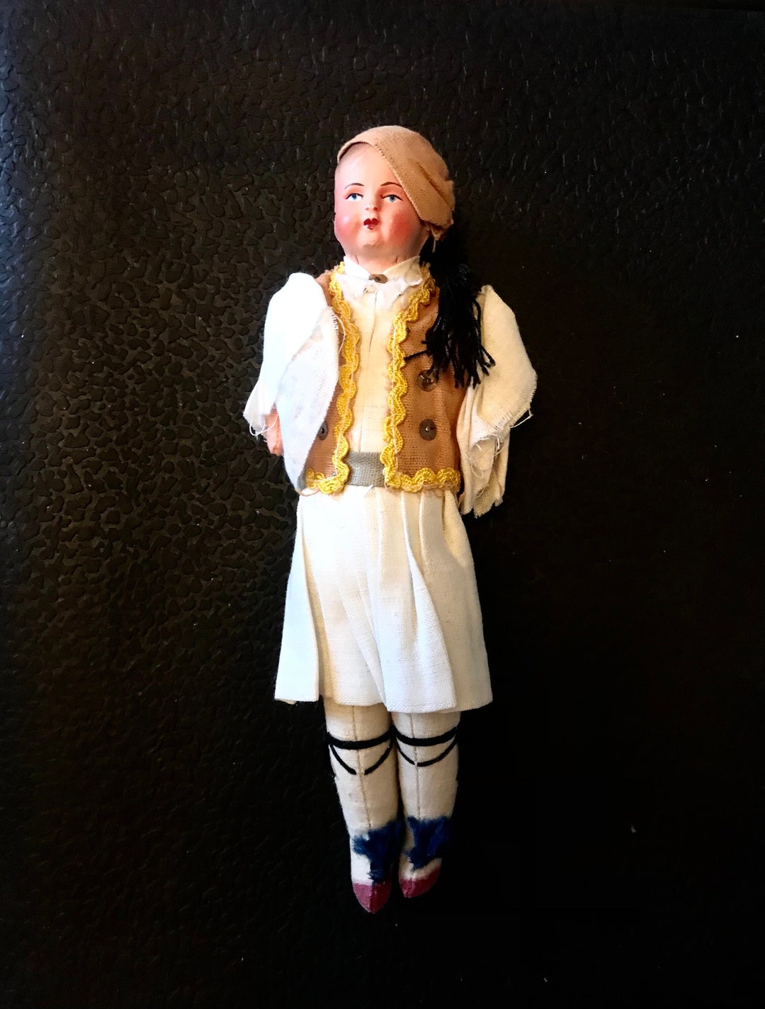 Vintage Greek Traditionally Dressed Male Doll, International Cloth Doll ...