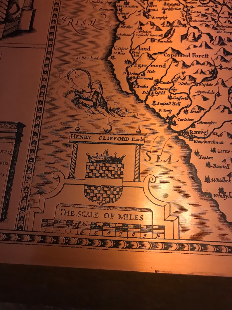 Vintage Copper Etched Map of the Theatre of the Empire of Great Britain ...