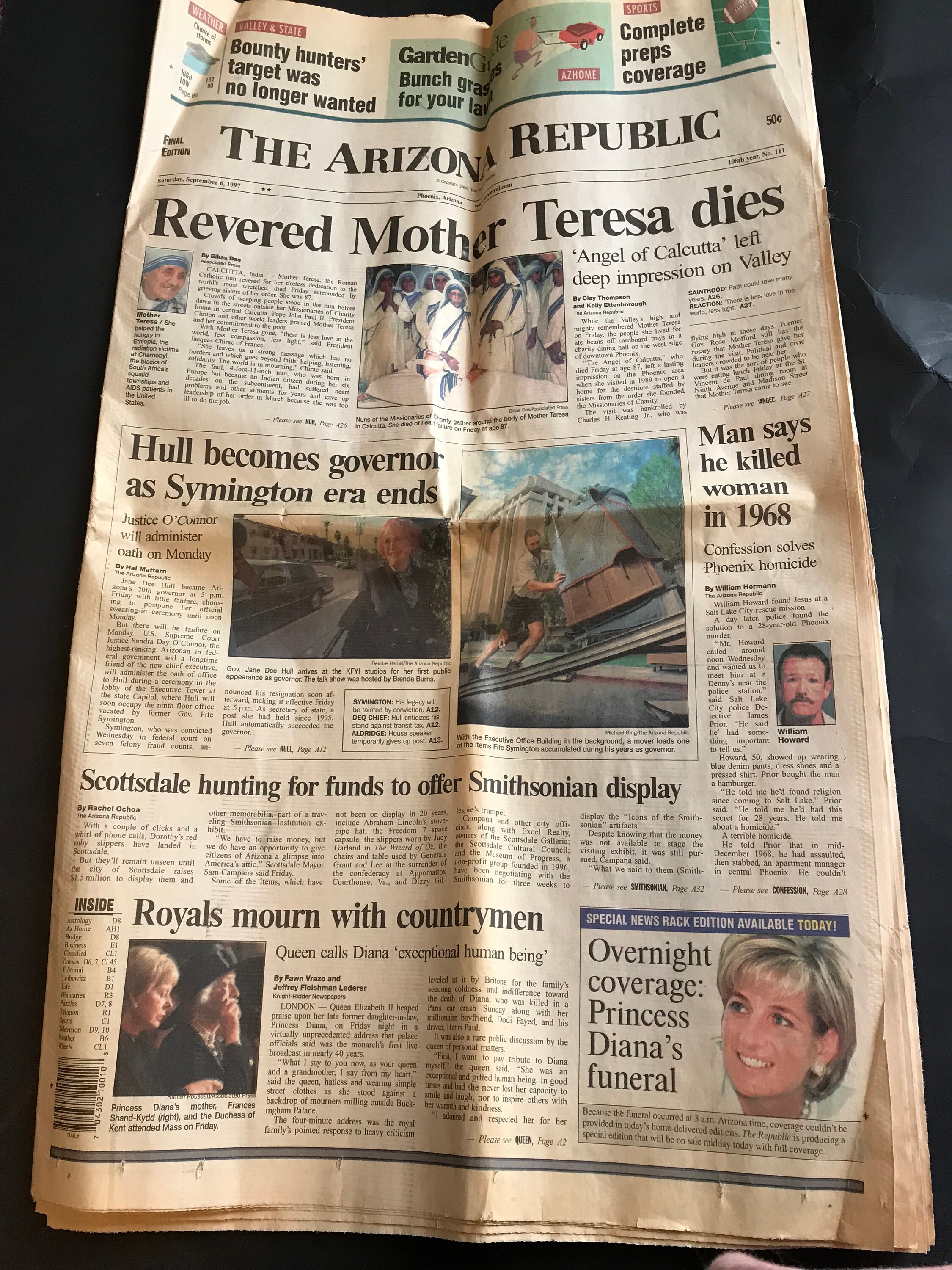 1990s, Revered Mother Teresa Dies, Princess Diana’s Funeral, 9/6/97 ...