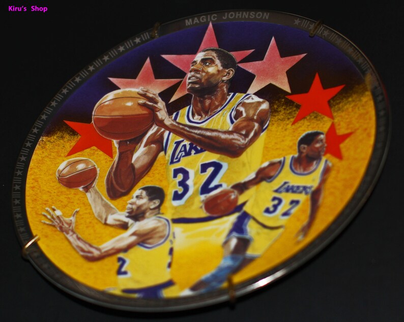1990s, Magic Johnson Los Angeles Lakers Collective Plate, Basketball - Etsy