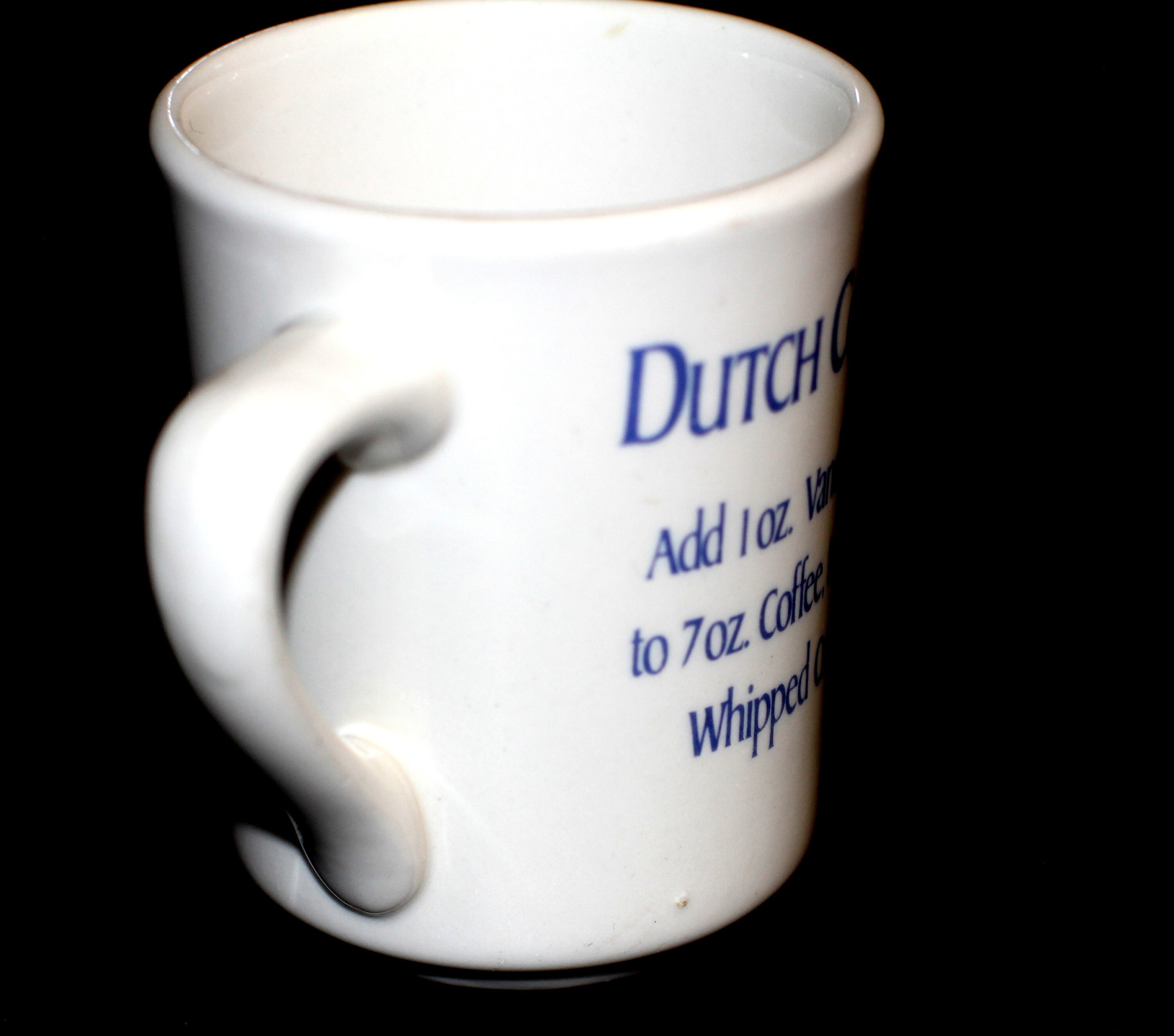 Vandermint Liqueur Coffee Mug Dutch Coffee Recipe Mug Blue & | Etsy