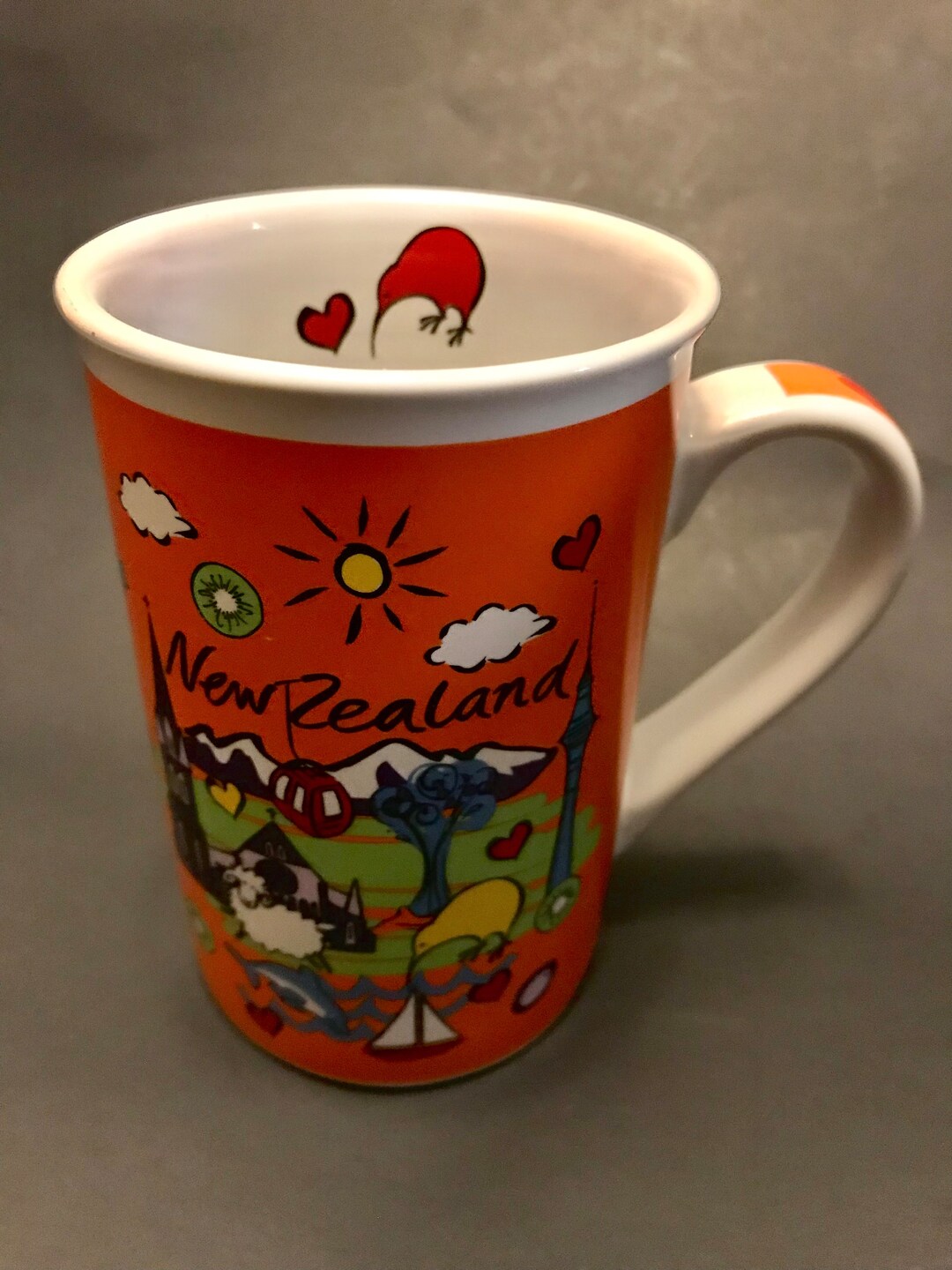Vintage New Zealand Mug, Flared Lip, Sheep, Kiwi, Coffee Cup - Etsy