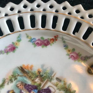 Vintage German Decorative Plate, 5.5 Inch Fancy Victorian Style Plate ...